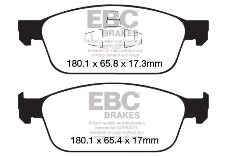 EBC 12+ Ford Focus 2.0 Turbo ST Greenstuff Front Brake Pads – Kies ...