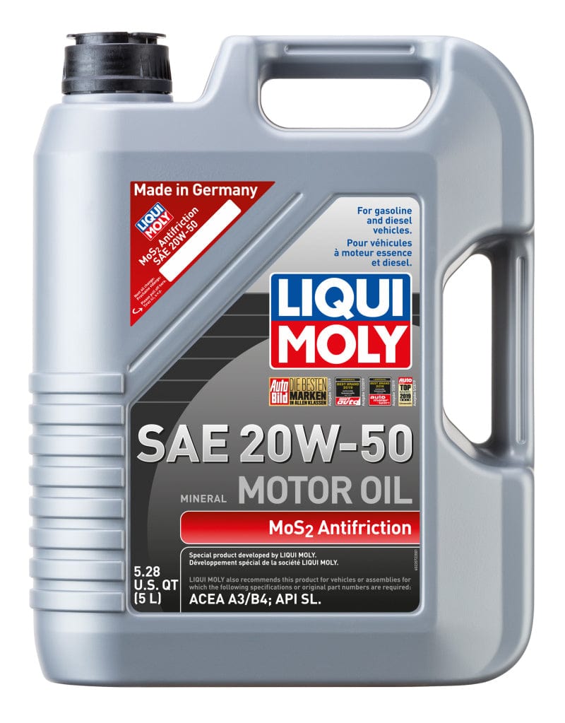 LIQUI MOLY 5L MoS2 Anti-Friction Motor Oil 20W50 – Kies Motorsports