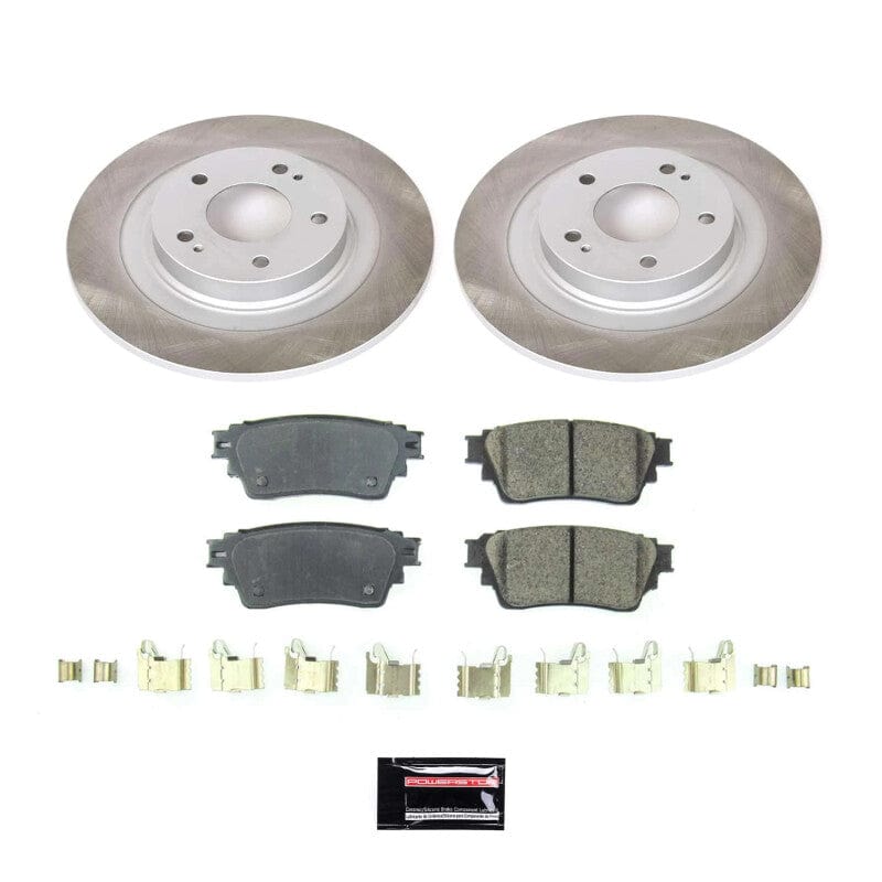 Power Stop 18-20 Mitsubishi Outlander PHEV Rear Semi-Coated Rotor Kit ...