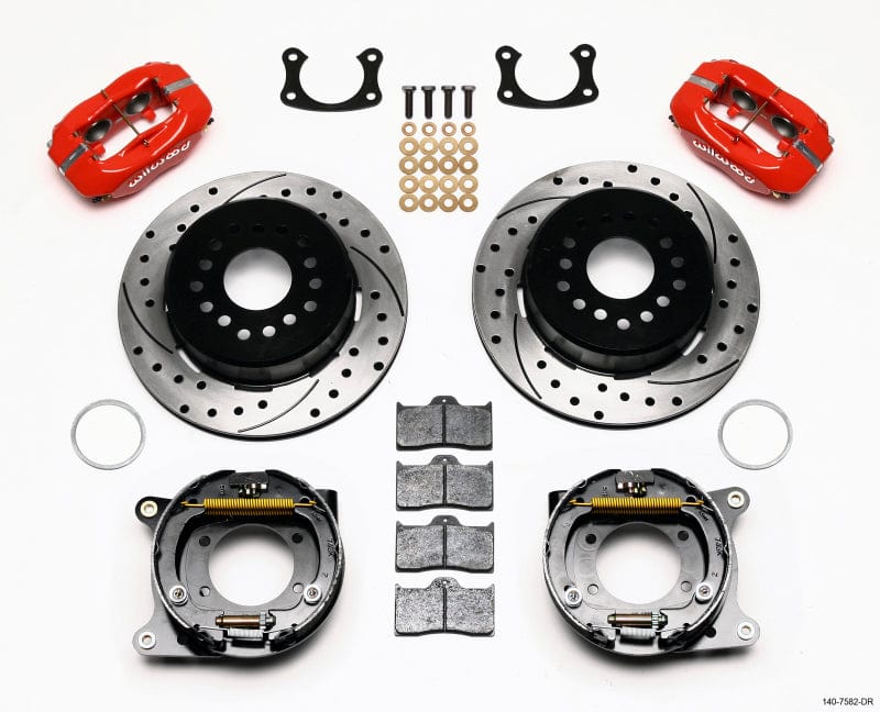Wilwood Forged Dynalite P/S P-B Kit Drilled Red New Big Ford 2.36in Of ...