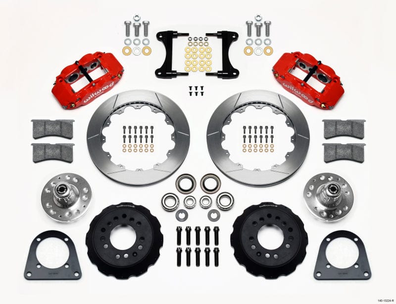 Wilwood Narrow Superlite 6R Front Hub Kit 12.88in Red TCI-IFS 71-78 (P ...